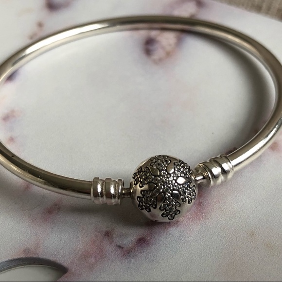 Pandora | Jewelry | Limited Edition Pandora Snowflake Bangle | Poshmark